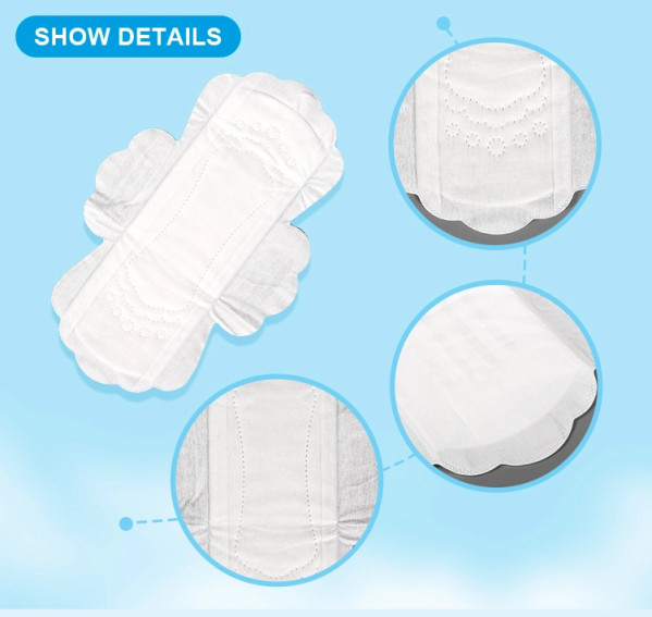 Night Time Sanitary Napkin Pads Disposable 290mm Winged Super Thin